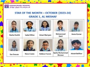 Grade 1 & 2: Star of the Month-October(Meshaf Campus 2023-24) - Podar ...