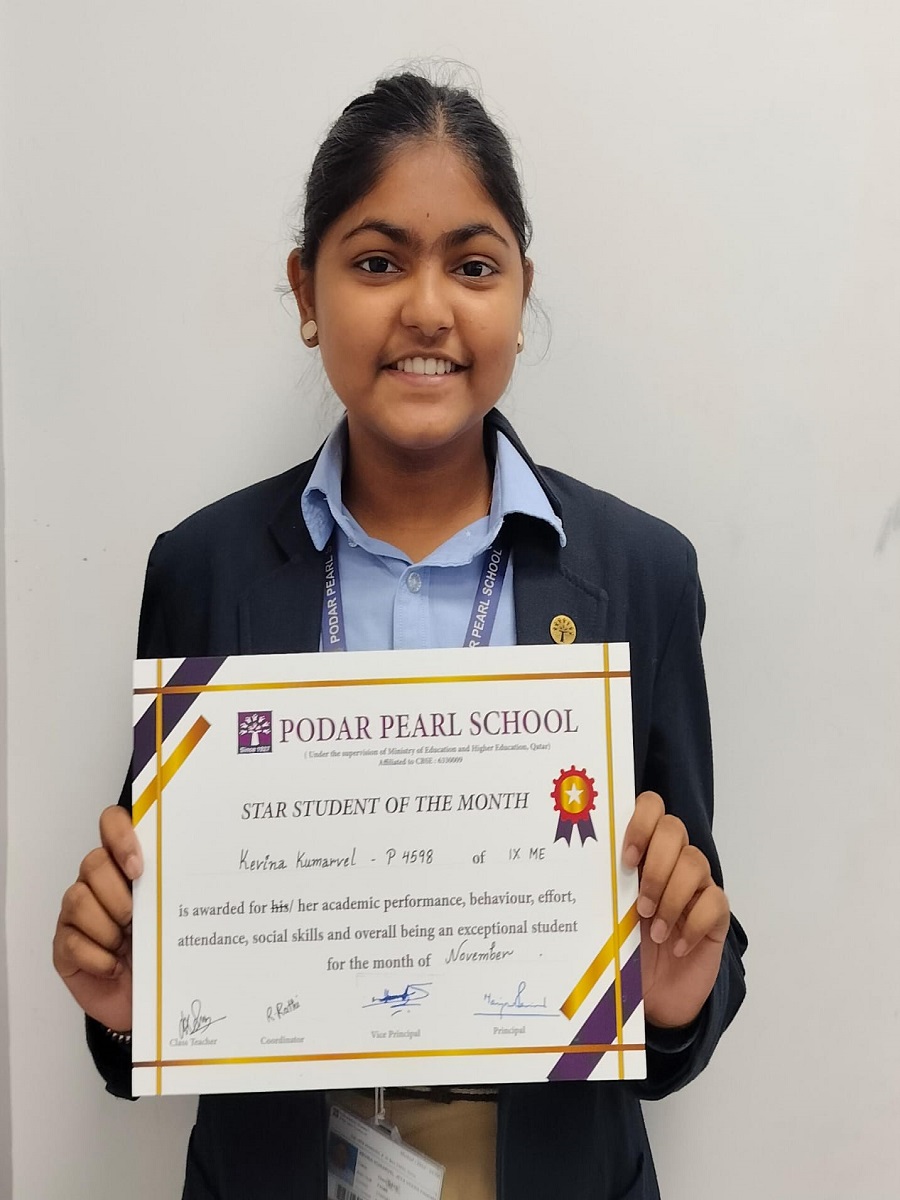 Star Student of the Month November: Classes IX -XII (Meshaf 2023-2024 ...