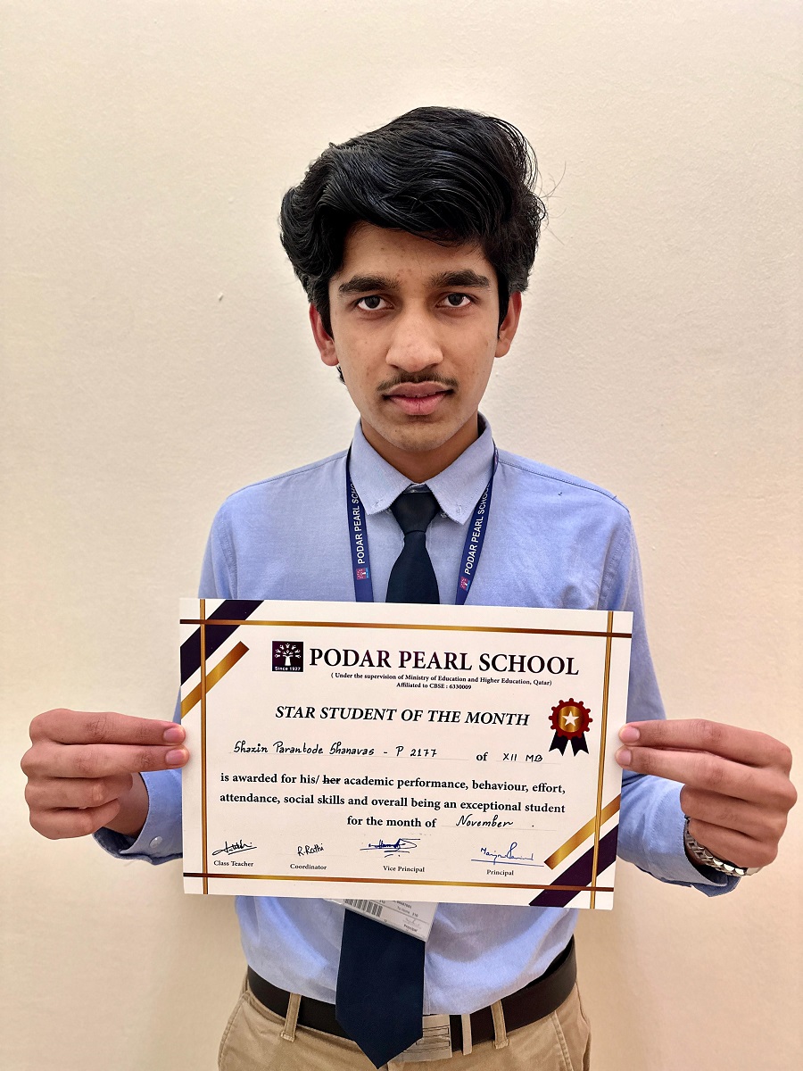 Star Student of the Month November: Classes IX -XII (Meshaf 2023-2024 ...
