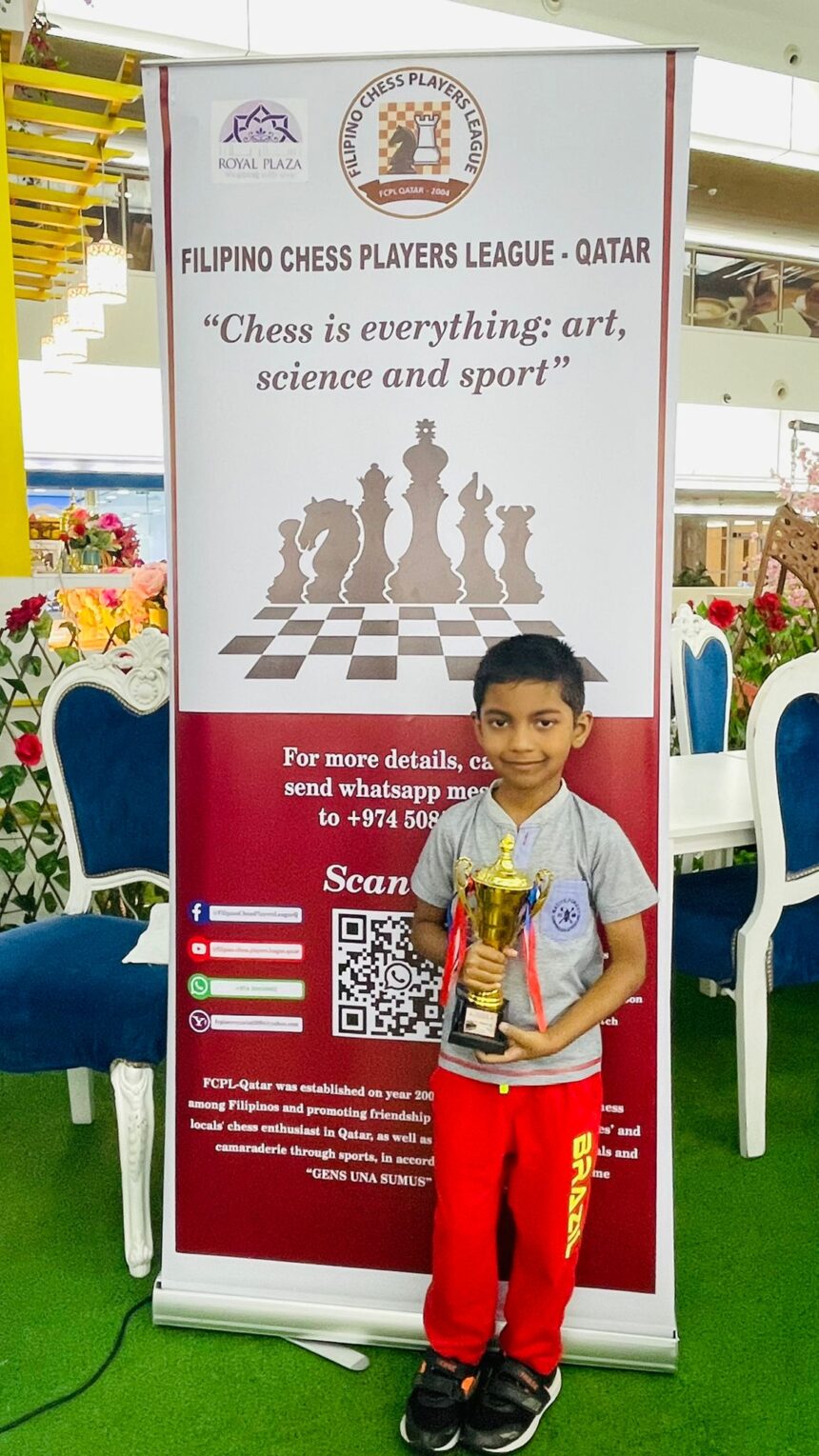 Under 8 category at the Filipino Chess Players League- Qatar 2024 ...