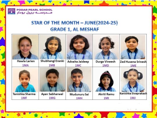 Grade 1 & 2: Star Student of the Month June (Meshaf Campus 2024-25 ...