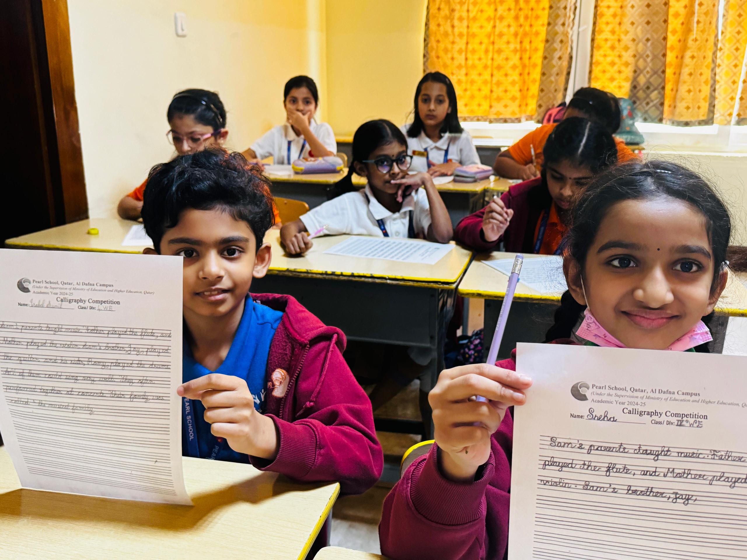 Grade 1-4: Intra-class Calligraphy (Dafna Campus 2024-25) - Podar Pearl ...