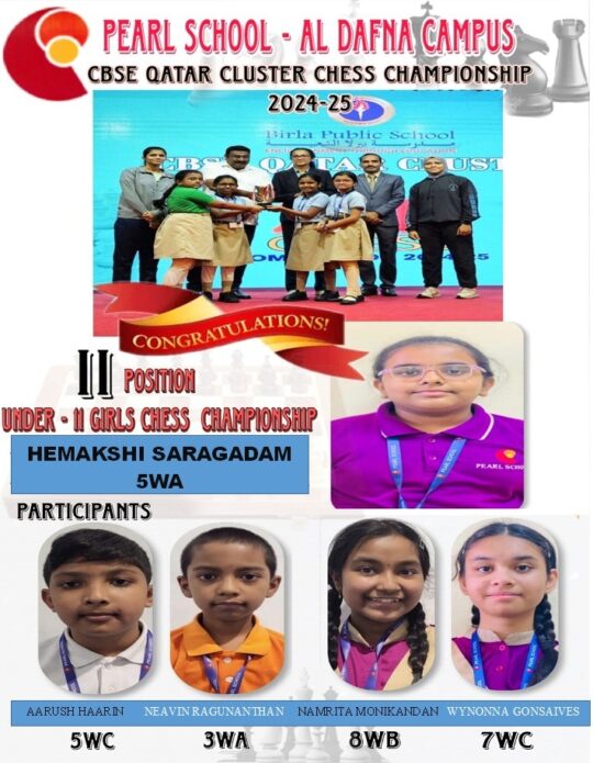 CBSE Qatar Cluster Chess Competition (Dafna Campus 2024-25) - Podar ...