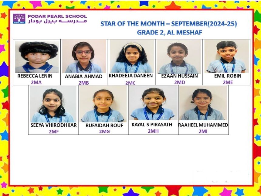 Class I-II: Star Student of the Month September (Meshaf 2024-2025 ...