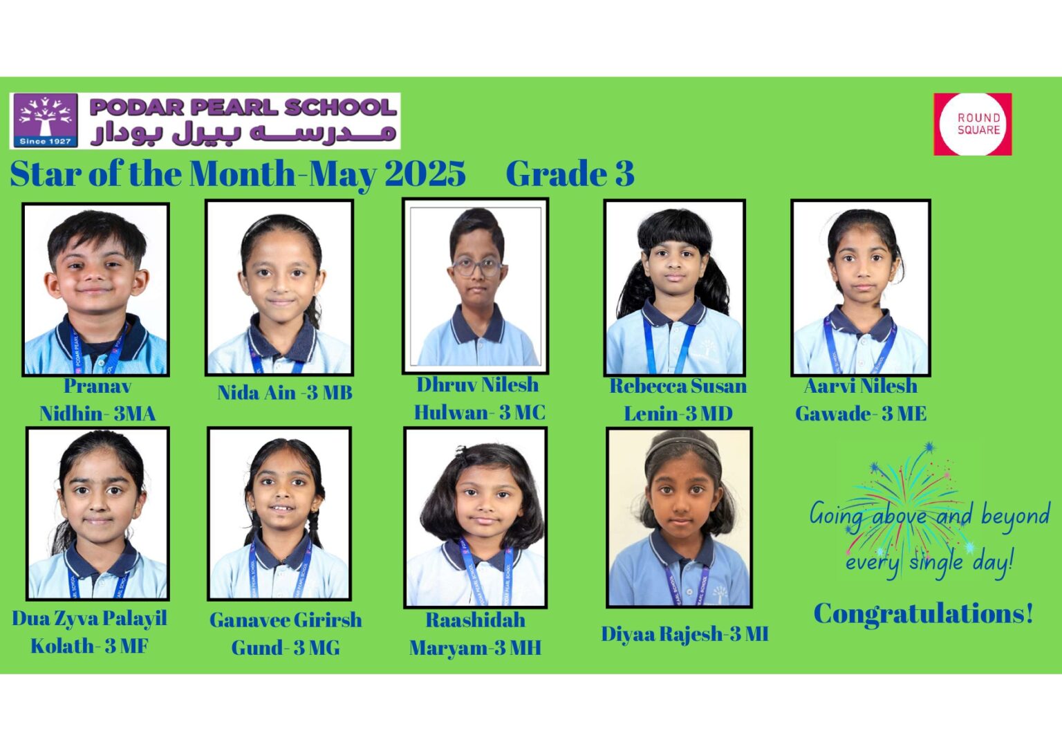 Class 3 to 5: Star Student of the Month (May-Meshaf 2025-26) - Podar ...