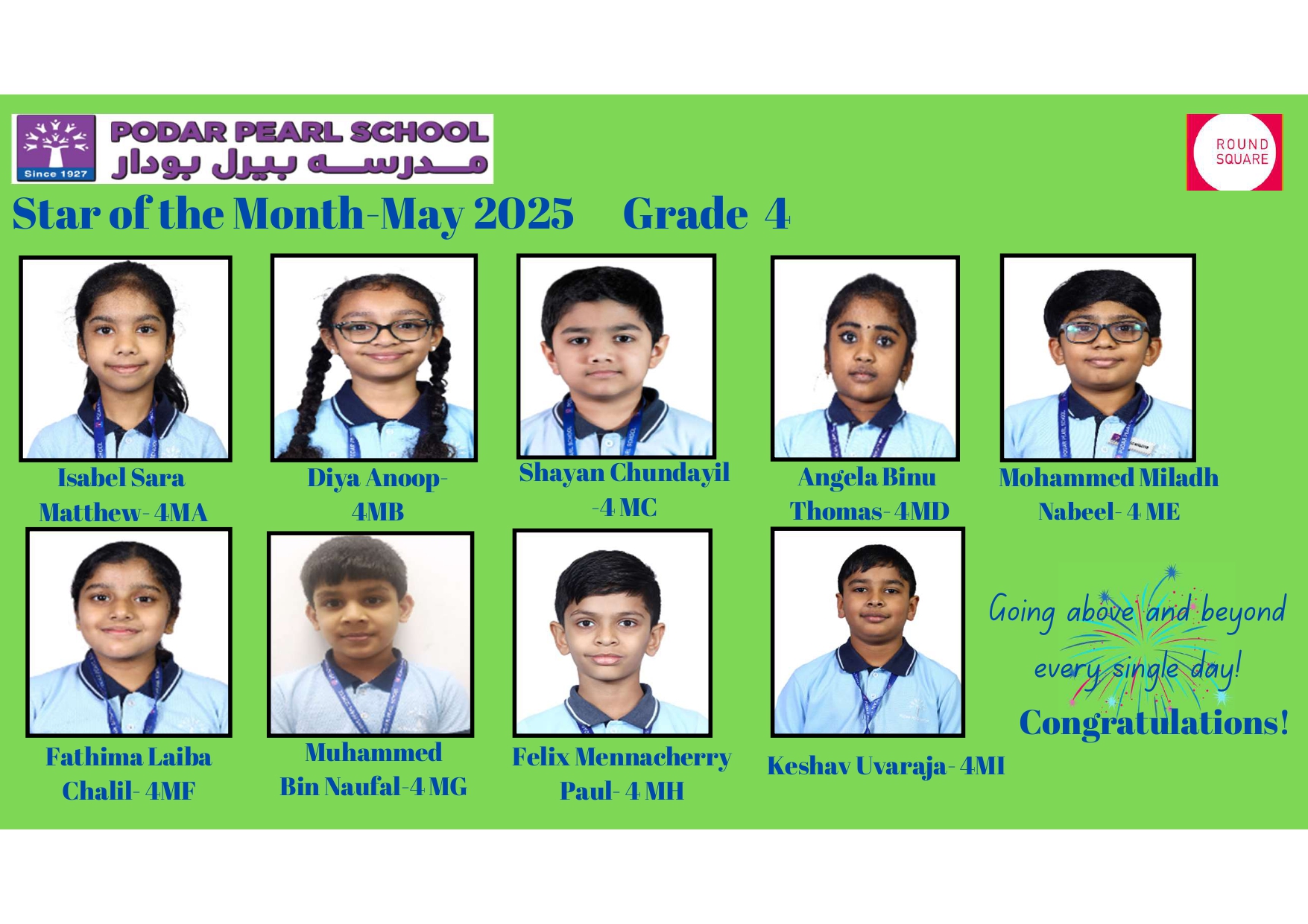Class 3 to 5: Star Student of the Month (May-Meshaf 2025-26) - Podar ...