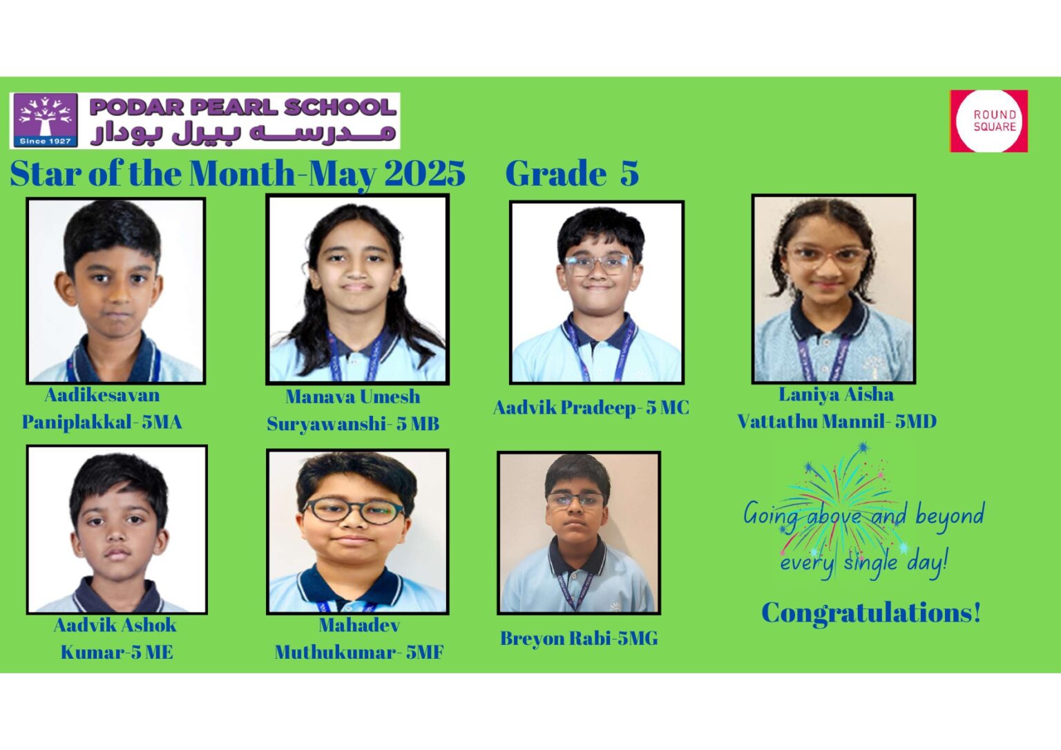 Class 3 to 5: Star Student of the Month (May-Meshaf 2025-26) - Podar ...